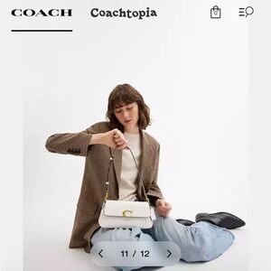 Coach | Bags | Coach Jet Shoulder Bag Bnwt Ivory Leather X Gold With ...